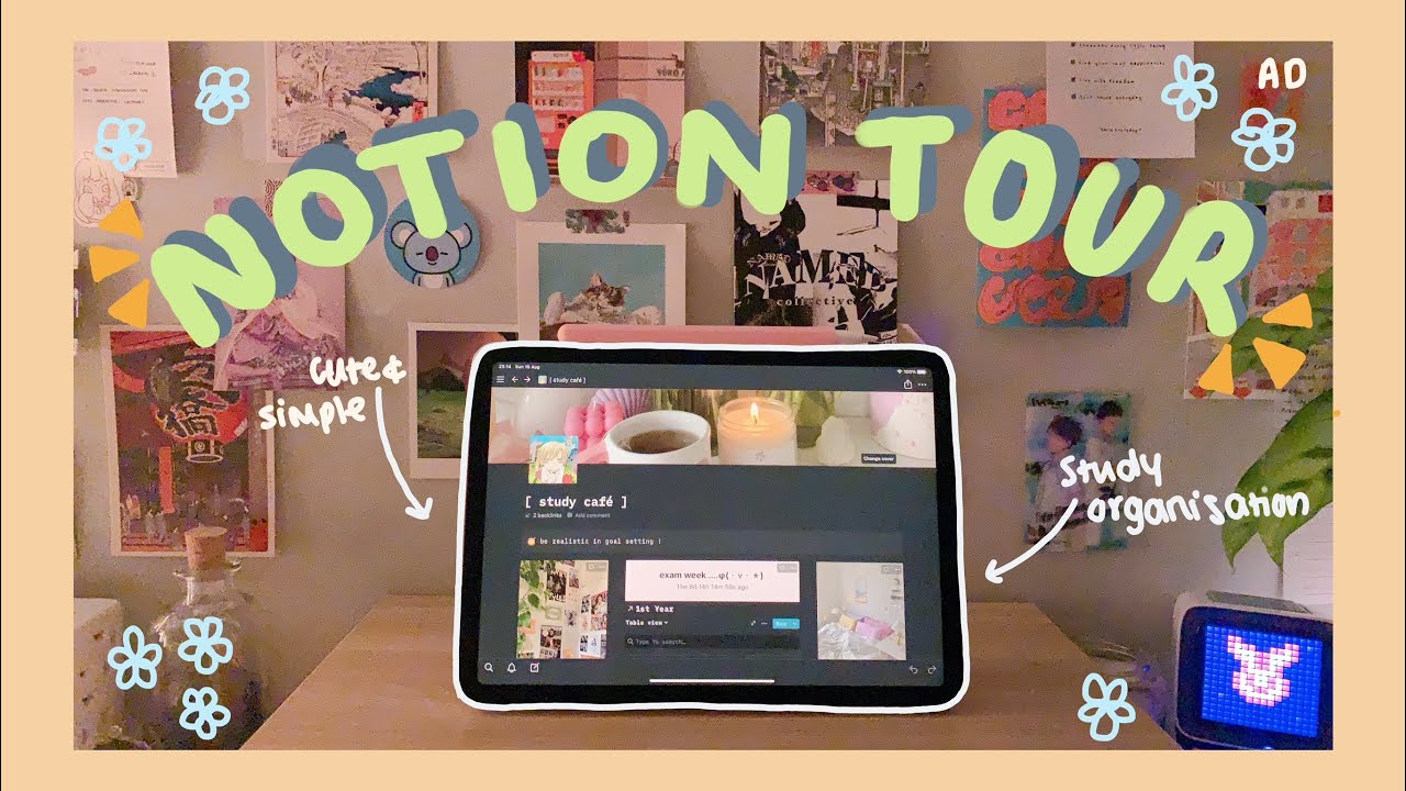 notion set up tour 🕯 simple & aesthetic life organisation - YouTube
