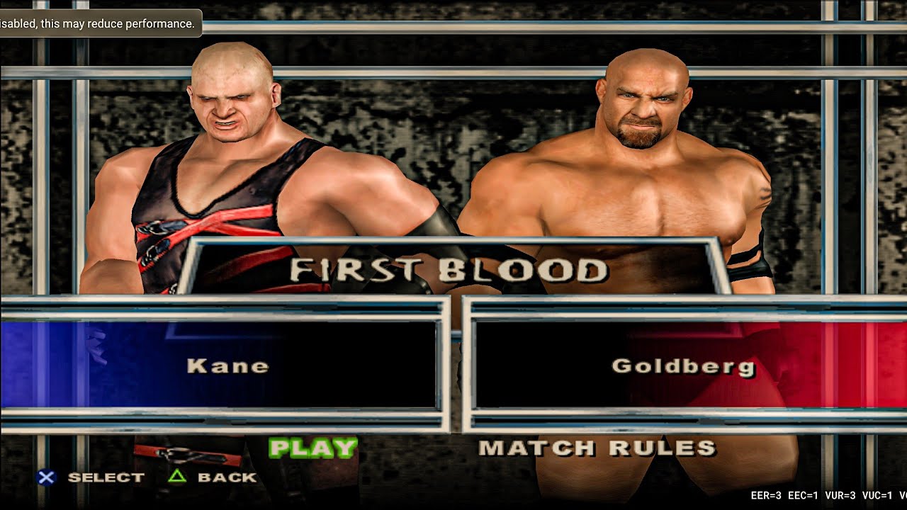 Goldberg vs kane First blood match।wwe smack down here comes the pain ...