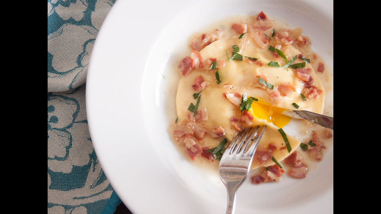 Recipe of Uovo in Raviolo (Runny Egg Yolk Ravioli) - YouTube