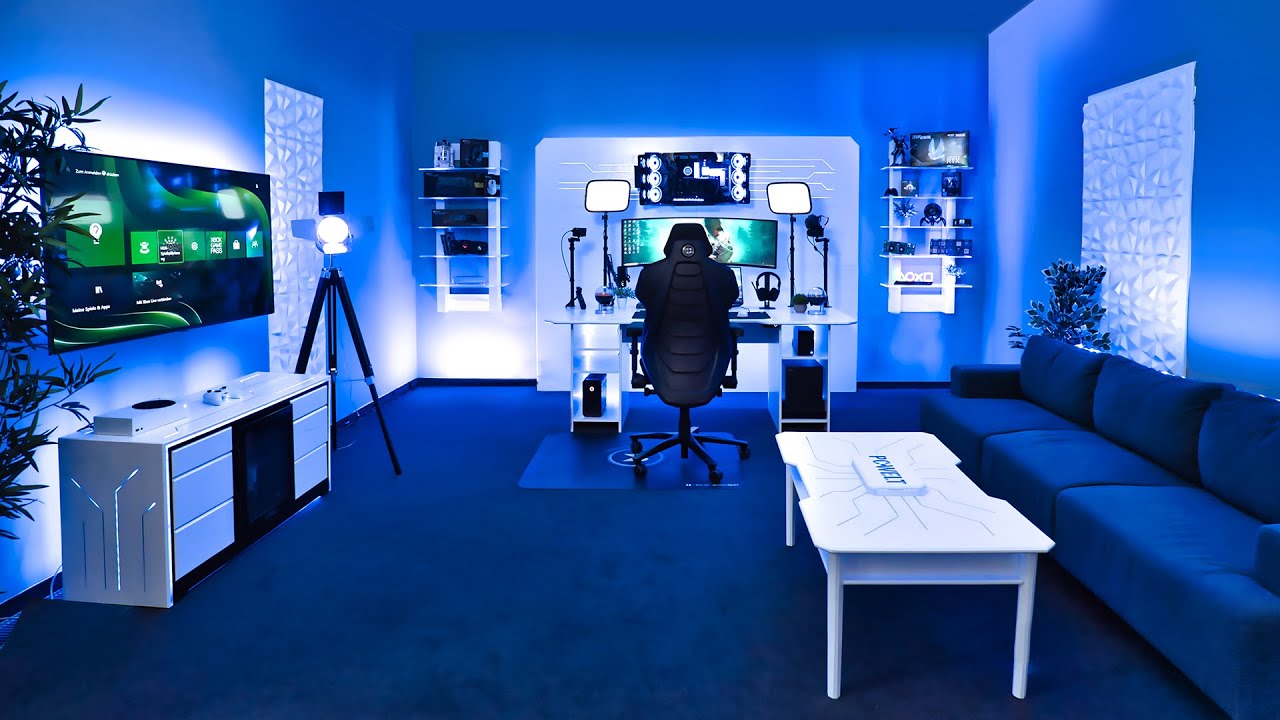 Unser GAMING-ZIMMER - Komplett-Vorstellung 😱 - YouTube