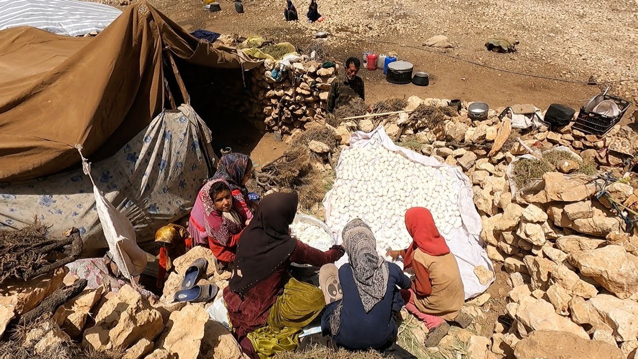 The Whole Family are Making Curd _the village & nomadic lifestyle of ...