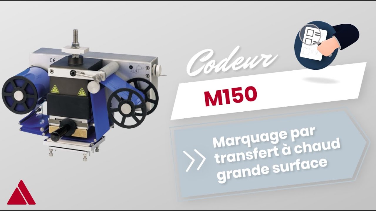 Codeur à chaud M150 - Marquage grande surface - YouTube