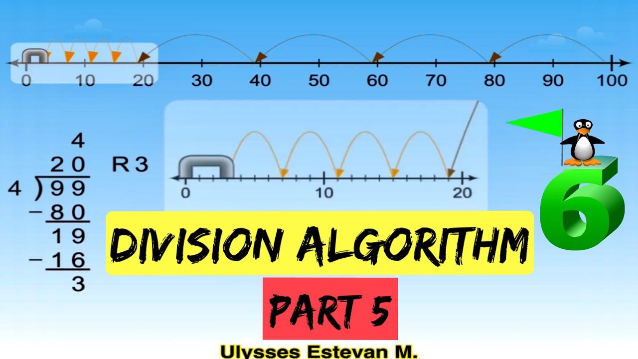 Division Algorithm Part 5 6th Grade St Math With Jiji The Penguin Youtube