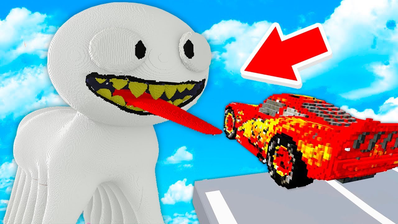 CARS vs. WHITE RAINBOW FRIEND (Teardown Mods) - YouTube