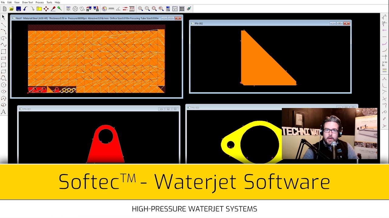 Softec™ - Waterjet Software Demonstration - YouTube