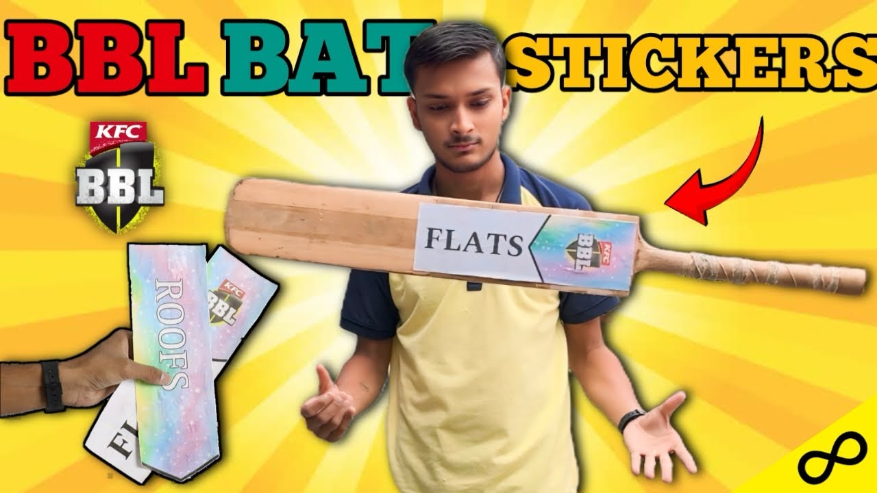 How to make BBL toss Bat Stickers Flats or Roofs - YouTube