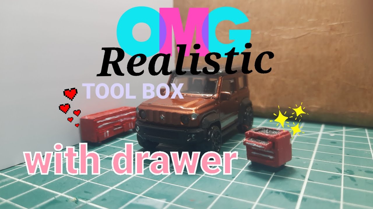 Realistic looking homemade garage tool box - YouTube