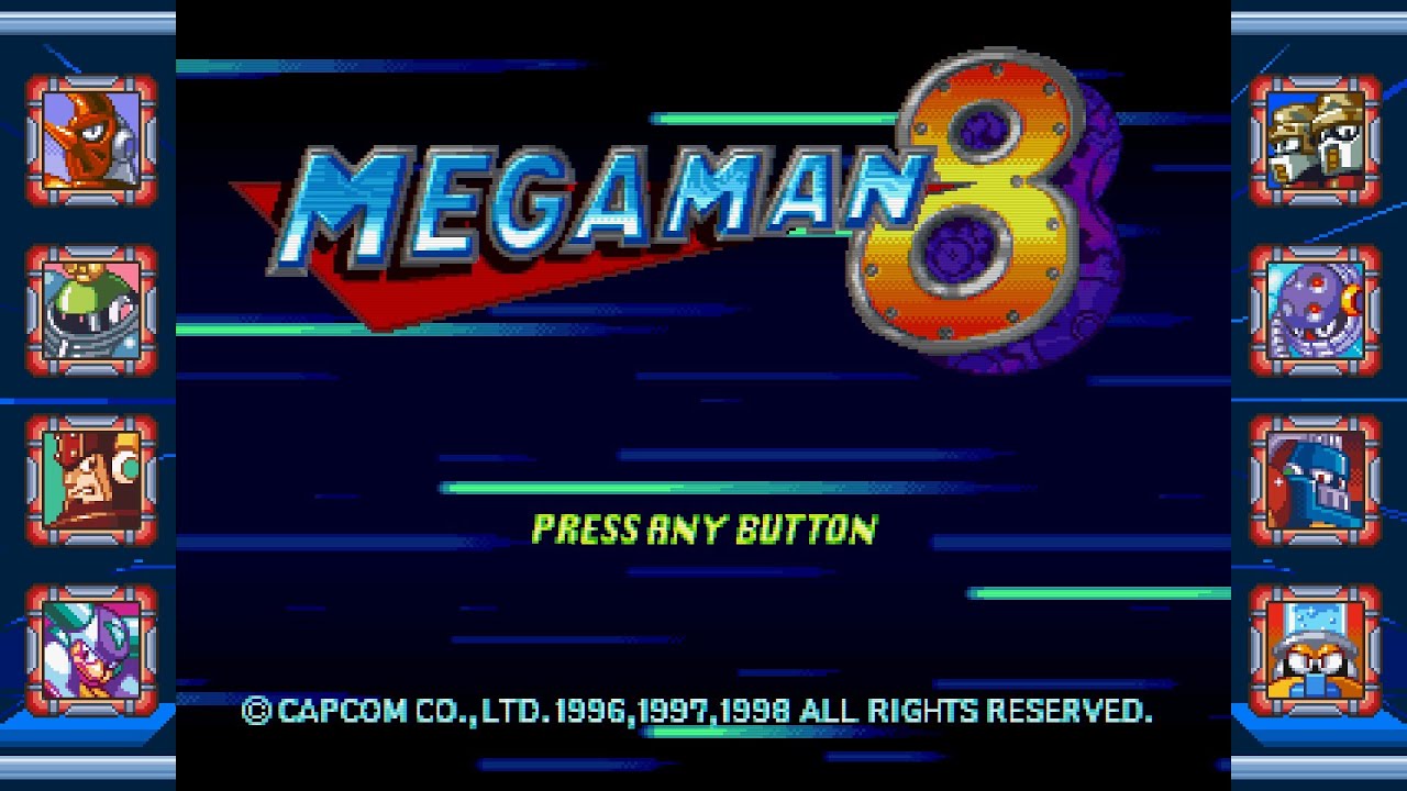 MEGA MAN 8 EVERY BOSS BATTLE AND THEIR WEAKNESSES - YouTube