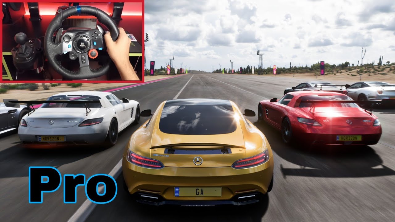 Mercedes GT S | Fh5 - Logitech Steering Wheel - YouTube