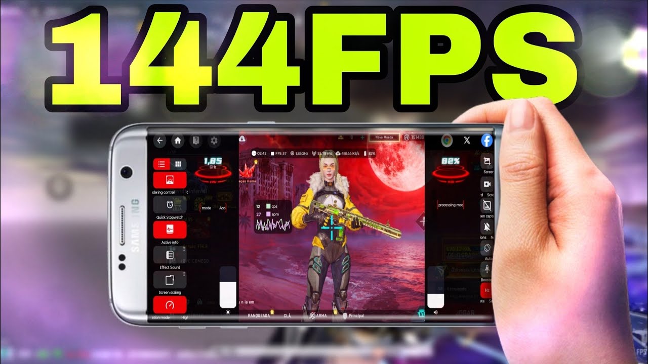 COMO ATIVAR ATE 144FPS ATRAVES DO GAME TURBO 100% FUNCIONANDO E SEM ...