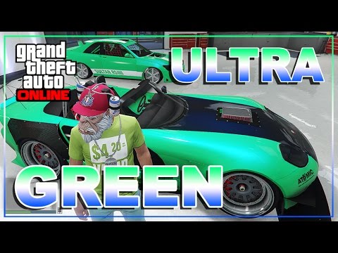 GTA 5 Online - Best Ultra Bleach Green! Modded Crew Color Paint Job ...