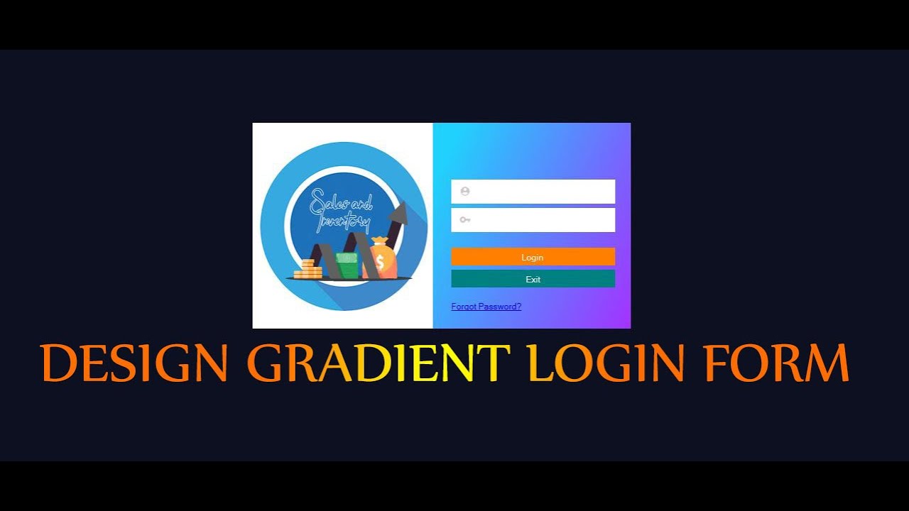 How to design a flat UI Gradient Login Form using c# and vb.net #FlatUI ...