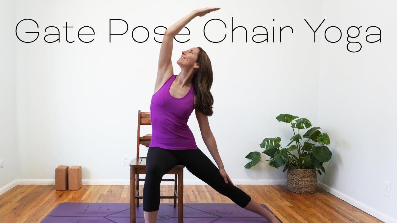 20 Minute Yoga - Yoga for Chair - Gate Pose Flow - 4K Video # ...