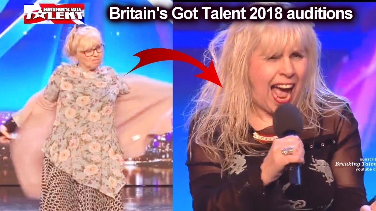 Jenny Darren 68 yo ROCKER CHANGED Costume on Stage Auditions Britain's ...