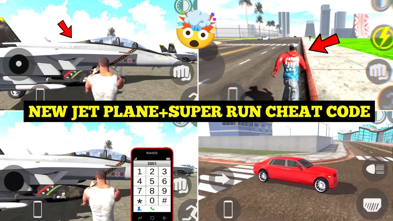 New Jet Plane Cheat Code in Indian Bike Driving 3D 🤯🔥| Super Run Cheat Codes | Harsh in Game ...