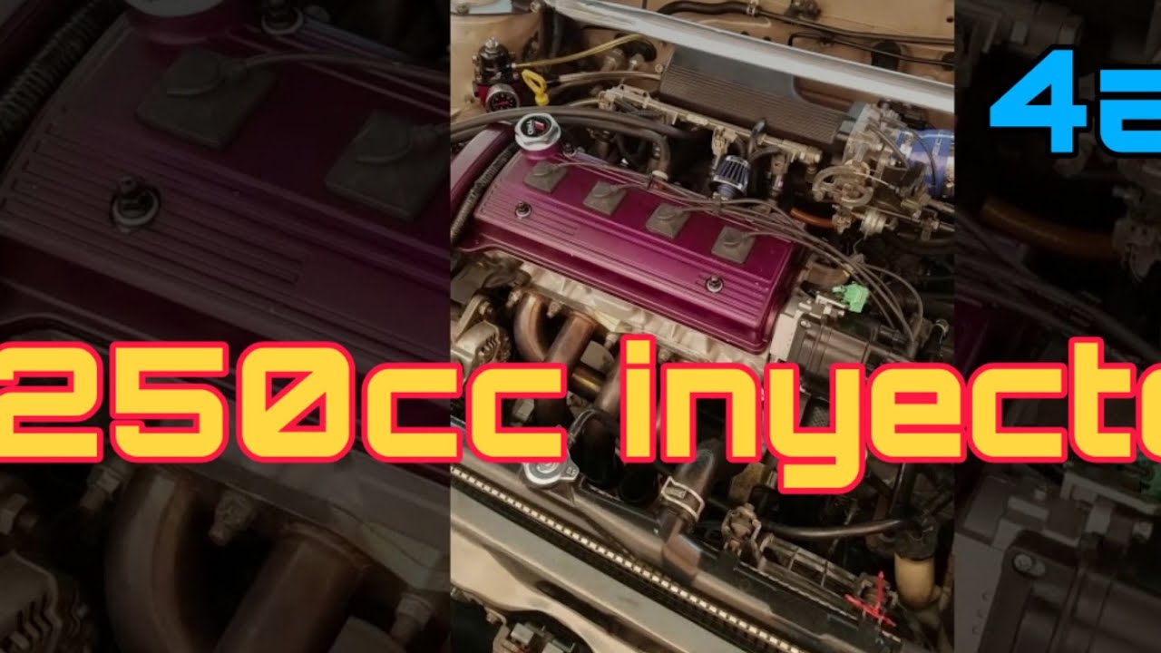 Corolla ae101 4afe testing first start whith 250cc injectors - YouTube