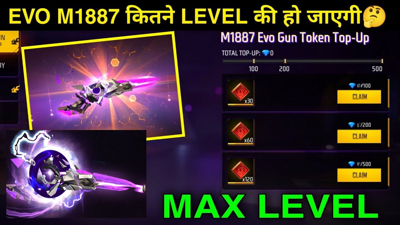 m1887 evo gun token top up event | FF New Topup Event Today | M1887 Evo ...