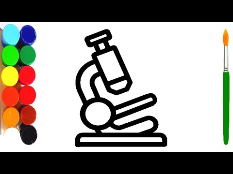 Microscope 🔬 Drawing, Painting and Coloring for kids and toddlers | How ...