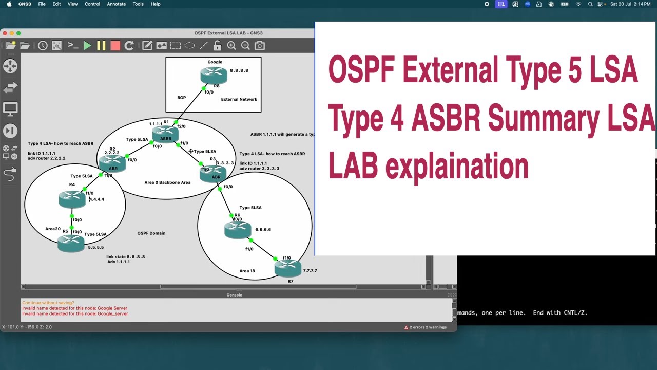 #day20 OSPF Type 5 External LSA and Type 4 ASBR summary LSA detailed ...