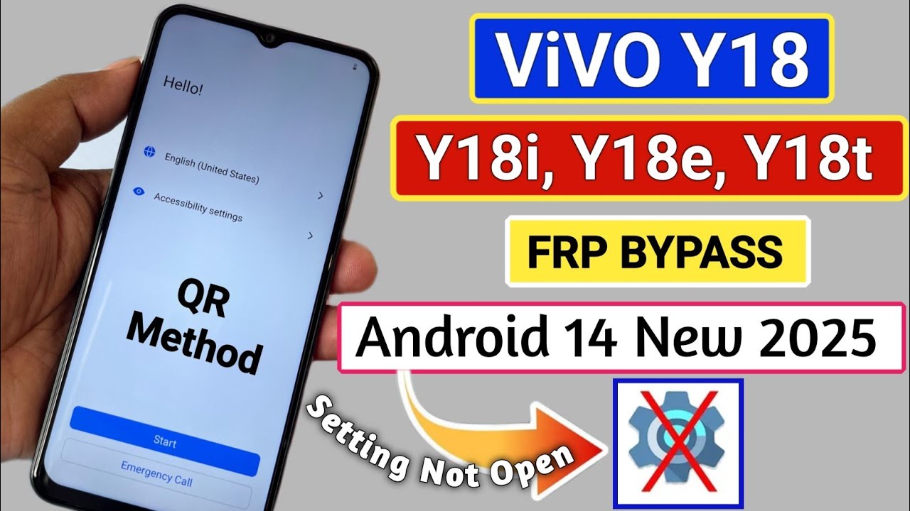 ViVO Y18, Y18i, Y18e, Y18t FRP Bypass 2025 Android 14 Without Pc ...
