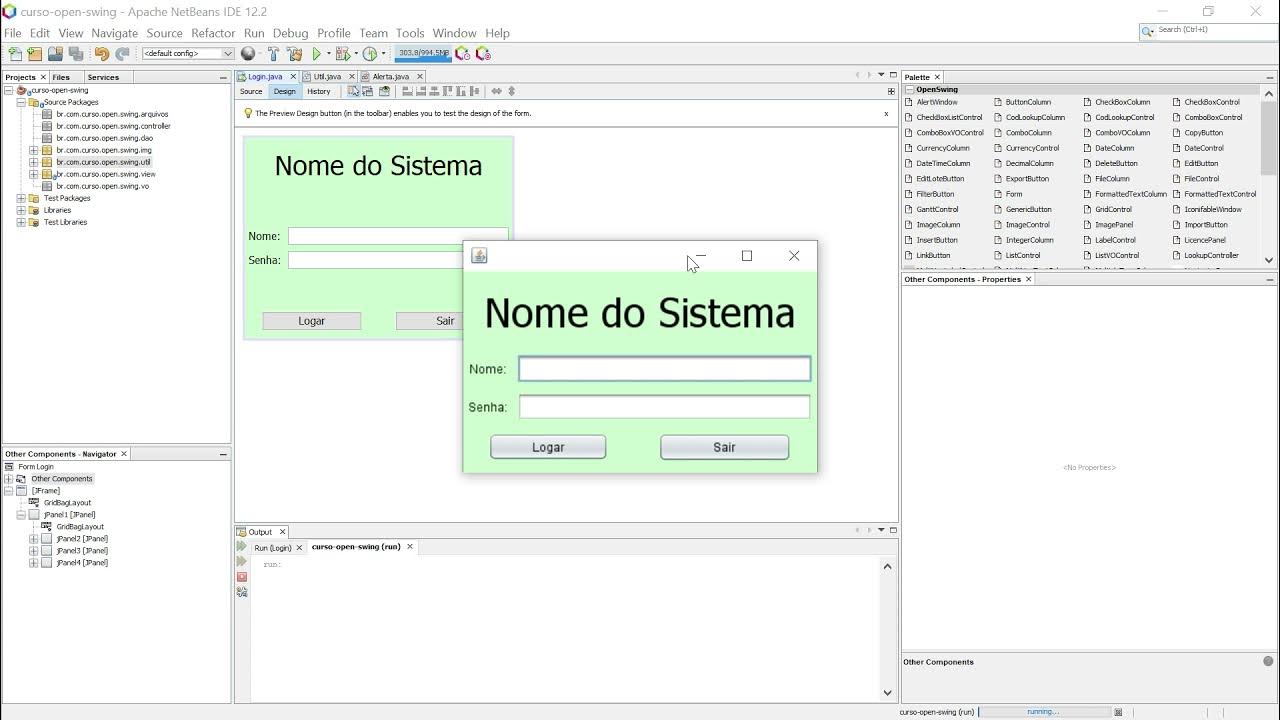 CURSO DE JAVA COM OPENSWING - #05 COMPLEMENTO GRIDBAGLAYOUT - YouTube