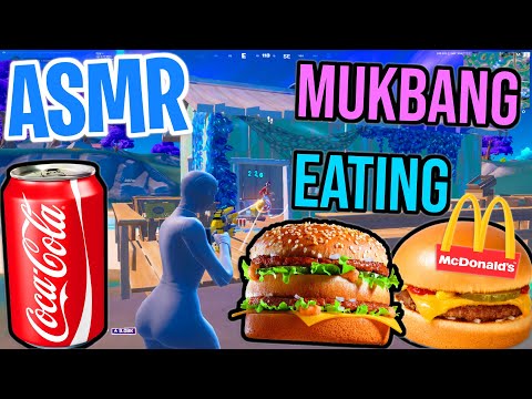 ASMR Gaming 🤤🍔 Fortnite McDonald's Burger Mukbang Relaxing Eating and Spectating 🎮🎧 Mouth Sounds 💤