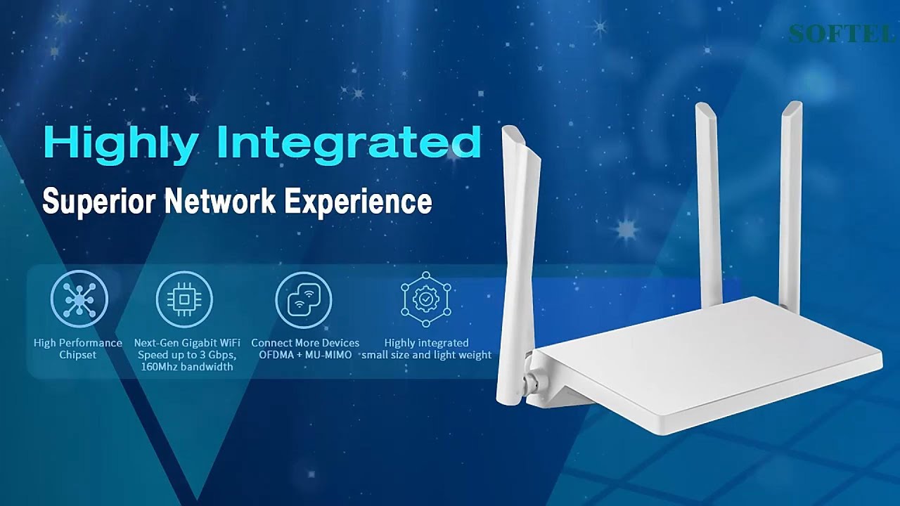 Softel AX3000 WIFI6 Router | SWR-4GE30W6 - YouTube
