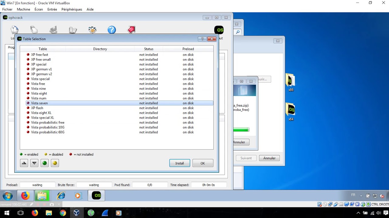 Cracker le hash d'un mots de passe avec Ophcrack - YouTube