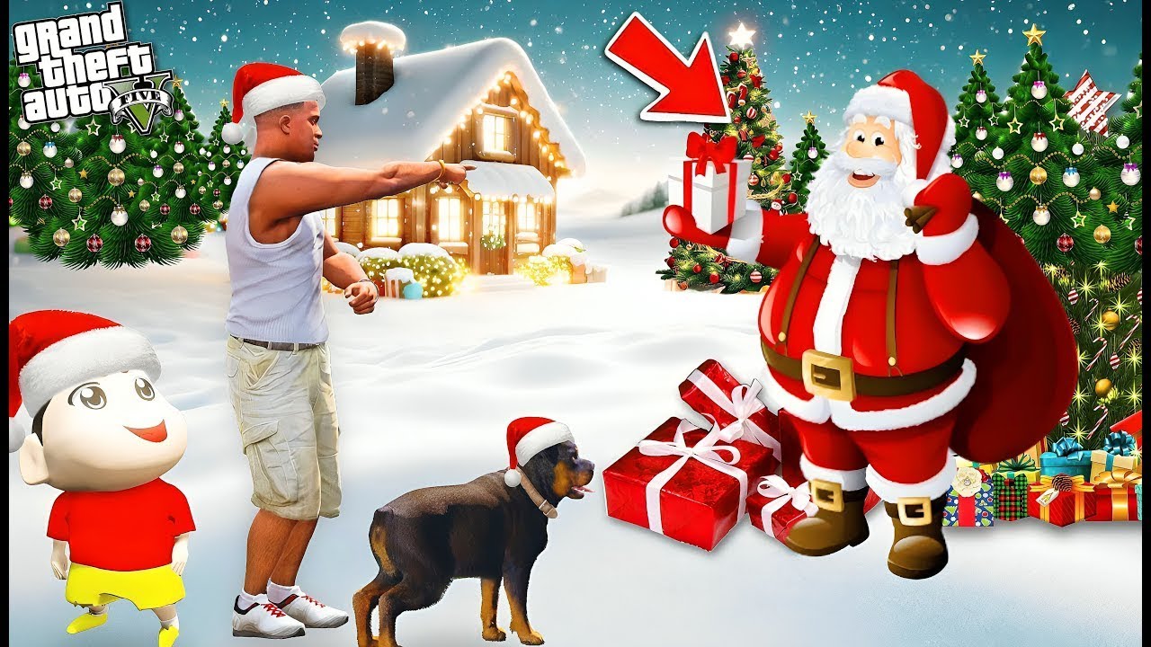 Franklin and Shinchan Celebrate Christmas with Santa Claus in GTA 5 ...
