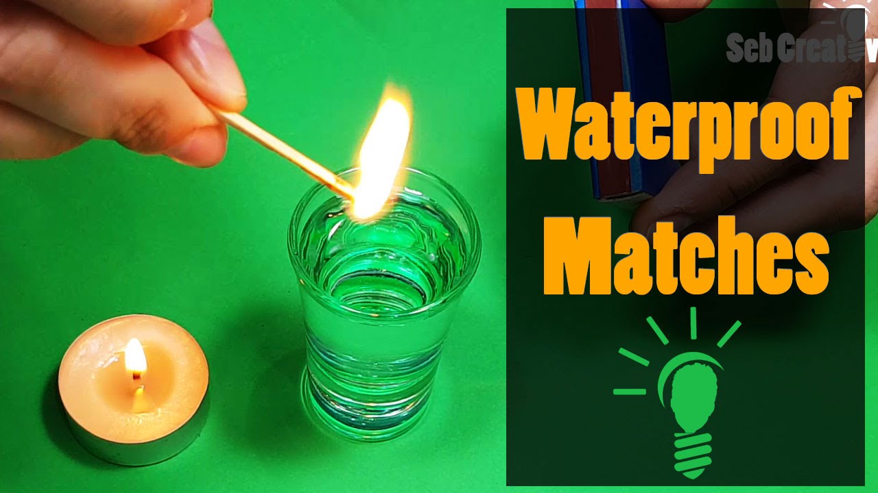 How to make WATERPROOF MATCHES - with a candle - YouTube