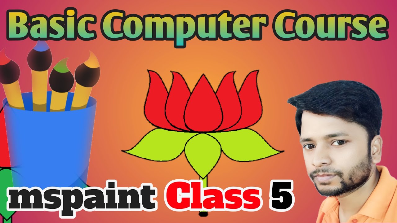 How to Draw Lotus 🪷 in Ms Paint / Mspaint me Kamal ka Phool Kaise Draw ...
