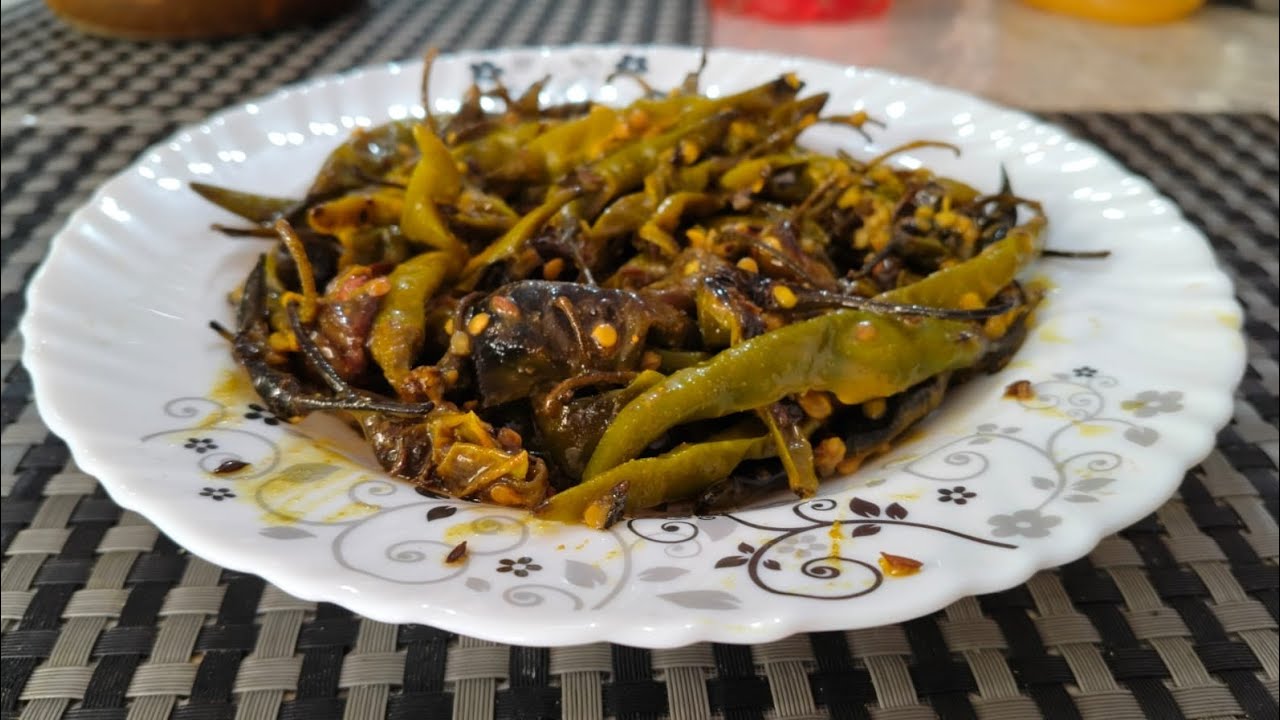 Chatpata hari mirch | Mirch fry krne ki recipe | #mirchfry #mirchi # ...