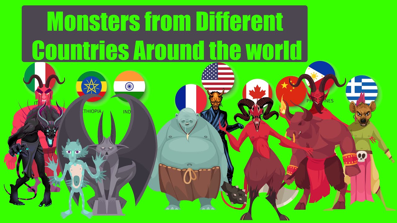Monsters From Different Countries part 1 - YouTube