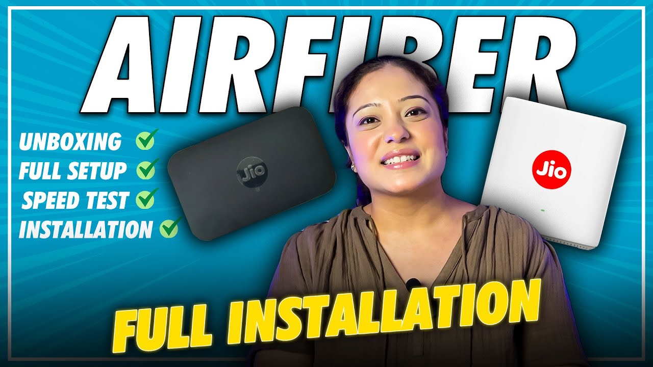 Jio AirFIber Installation in Detailed & Unboxing Wifi 6 Router | FREE ...