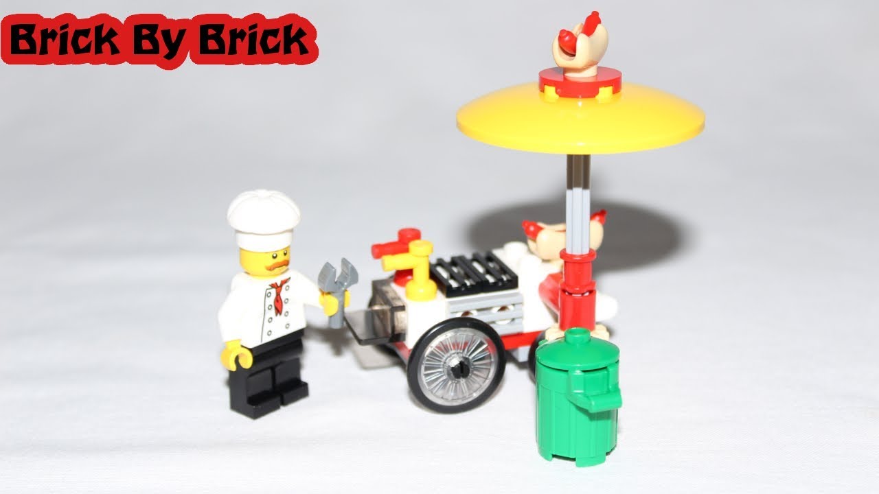 Lego City - 30356 - Hot Dog Stand - Hot Dog Cart and Vendor - Lego ...