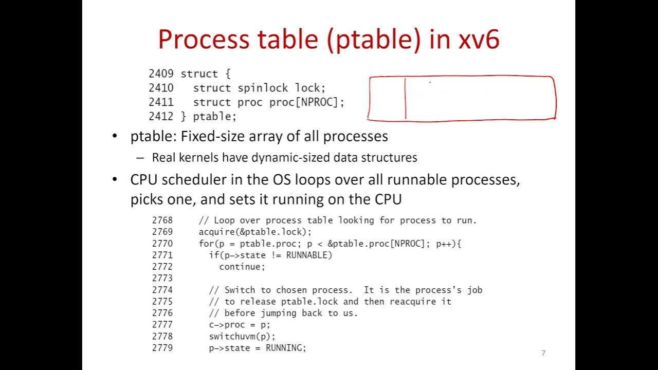 Operating Systems Lecture 22: Processes in xv6 - YouTube