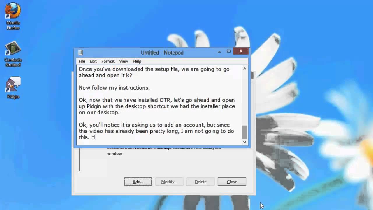 Pidgin - Off The Record Setup Tutorial - YouTube
