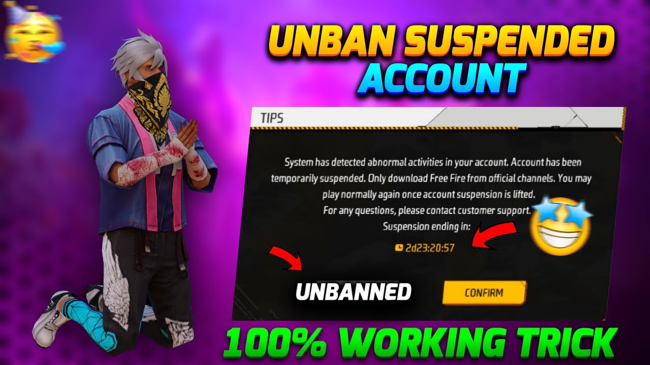 How To Unban Free Fire Suspended Account | Free Fire ID Suspended ...