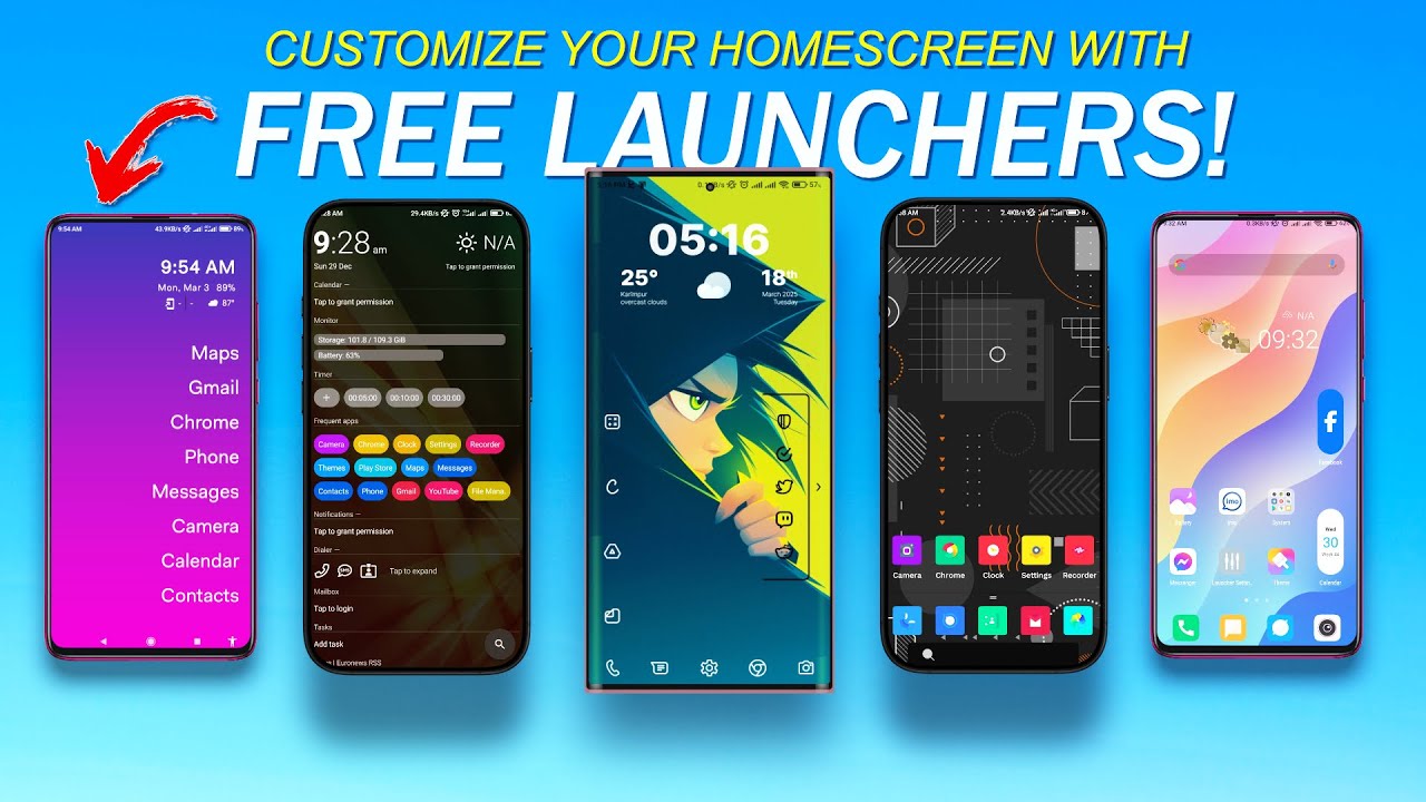 Top 5 BEST Free Android Launchers in 2025 🔥 | Ultimate Customization ...