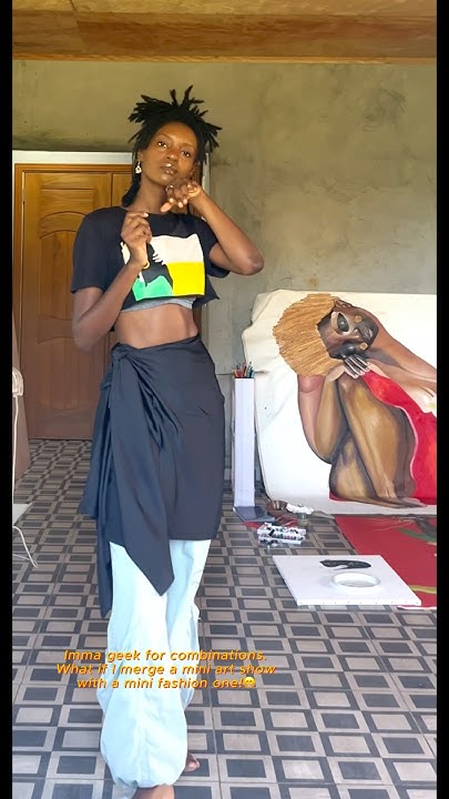 Mini art show x Mini Fashion Show ☺️ I love combining my passions #fashion #art #painter #fyp ...