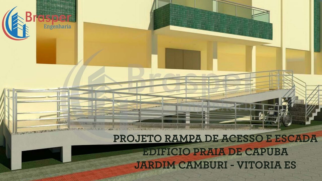 Projeto de uma Rampa de acesso e nova escada no Ed. Praia de Capuba ...