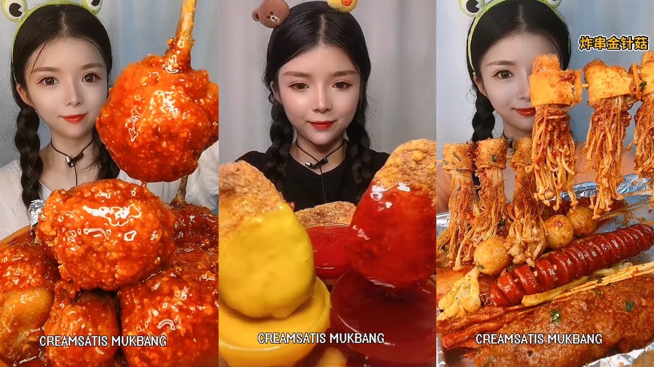 Mubank Eating Chicken thighs Chinese Eating food Mukbang ASMR Eating ...