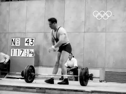 John Davis Breaks Olympic Weightlifting Record For Gold - Helsinki 1952 ...