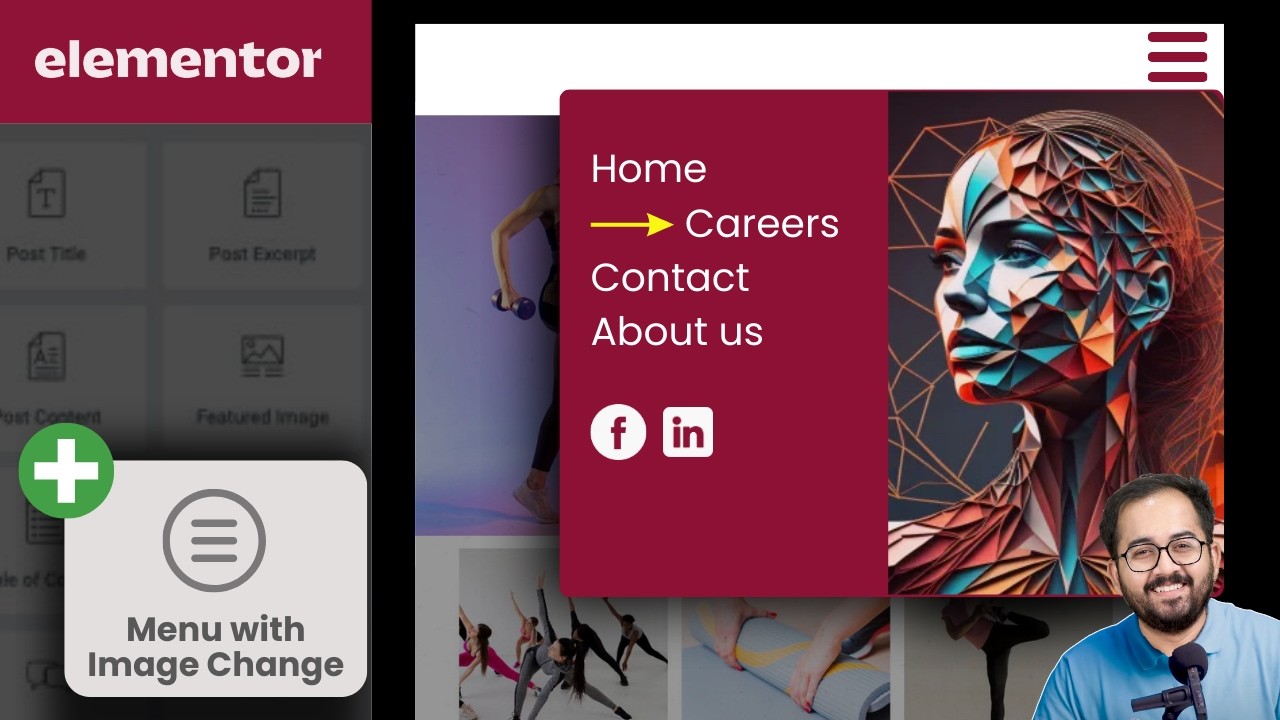 Elementor - Change Image on Hover (Popup Menu) - YouTube