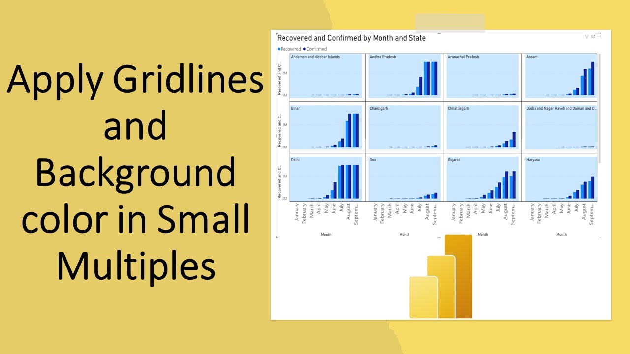 Apply Gridlines and Background Color in Small Multiples #Shorts - YouTube