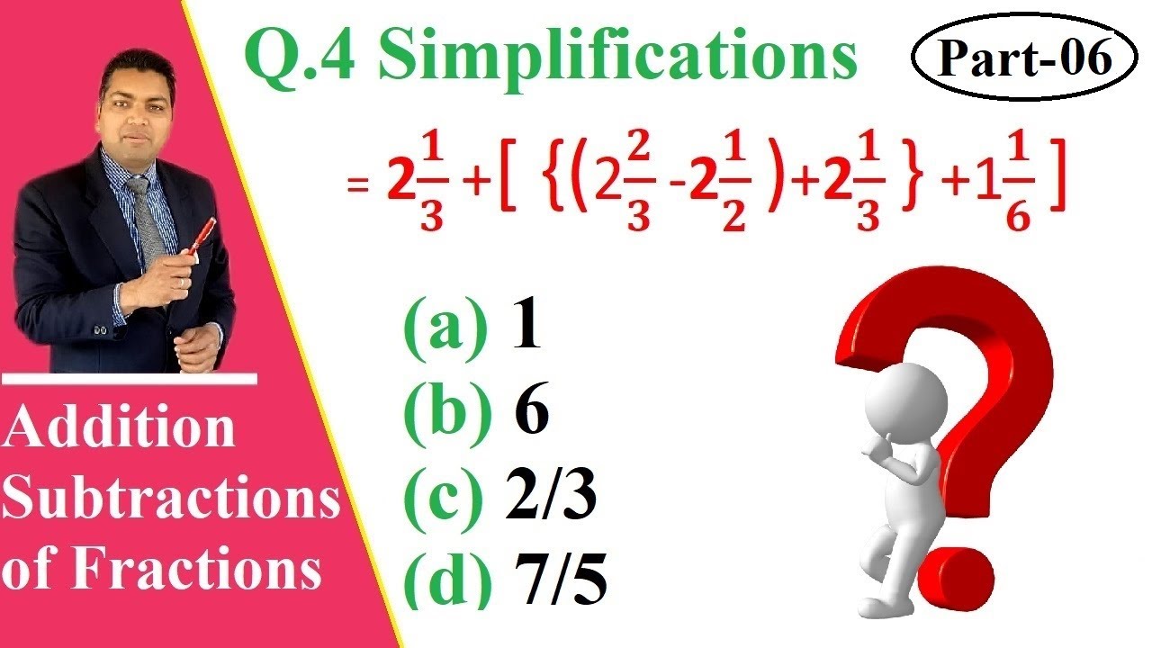 Fractions Part-6, (भिन्न) , Simplification, Fraction Questions, BODMAS ...