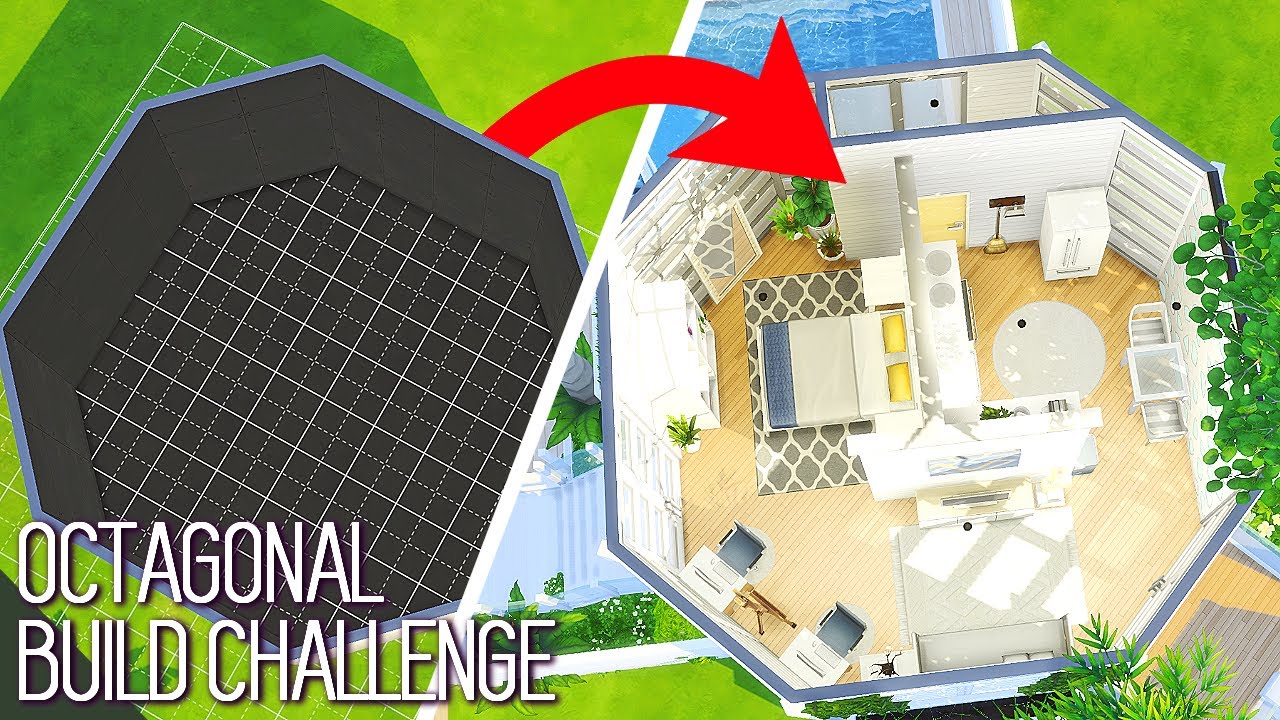 OCTAGONAL TINY HOUSE CHALLENGE || The Sims 4 - YouTube