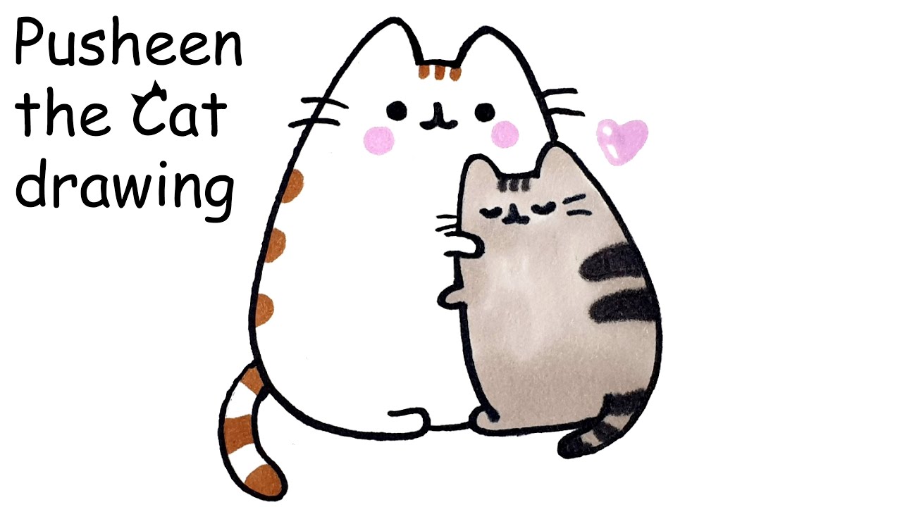 How to Draw Pusheen the Cat - YouTube