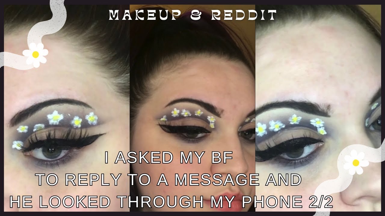 flower stamped eyeshadow makeup tutorial - reddit my bf looked through ...