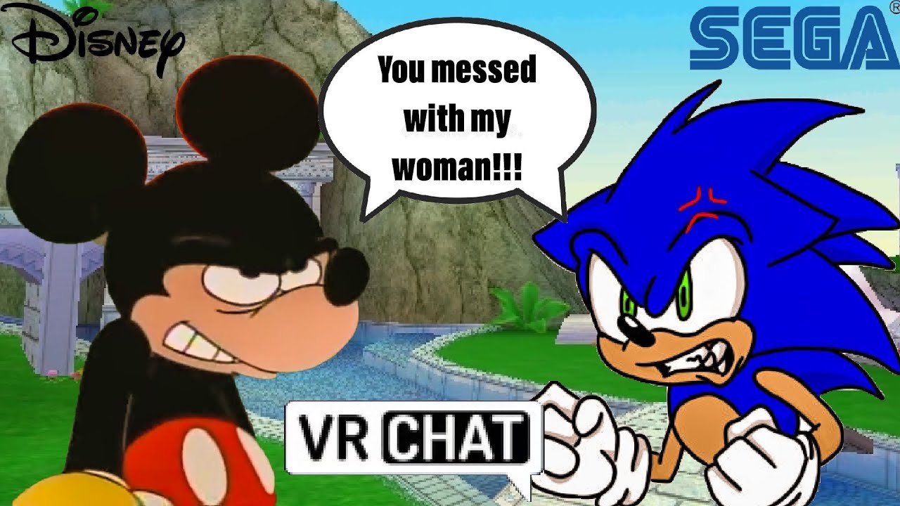 SONIC VS MICKEY (VR Chat) - YouTube